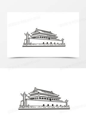 天安门线条素材 天安门线条图片 天安门线条素材图片下载 熊猫办公