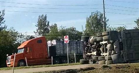 Dump Truck Overturns On Southern Boulevard