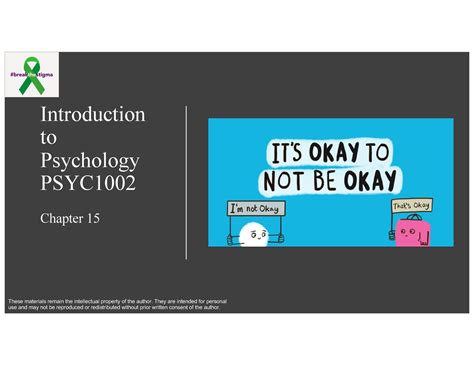 Psyc1002 Chapter 15 Lecture Notes 1 Slide Per Page Psyc1001