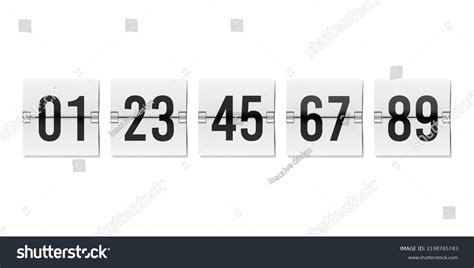 Countdown Flip Clock Timer Number Zero Stock Vector Royalty Free Shutterstock