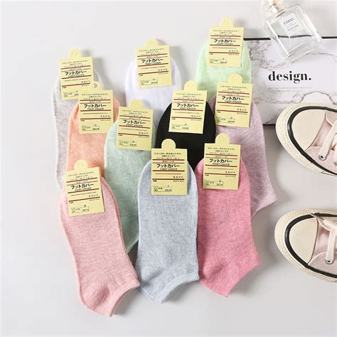 [sg Stock] Cotton Women Ankle Socks Female Short Sock High Quality