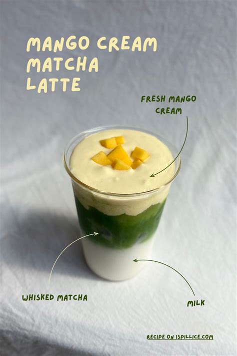 Easy Mango Cream Matcha Latte Recipe How To Make Matcha Latte Mango