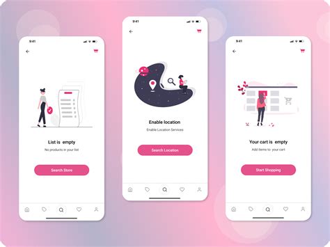 empty state ios mobile screen ui by niharika singh on dribbble