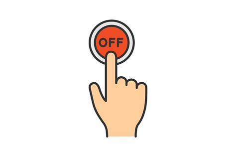 Turn Off Button Click Color Icon Button Click Icon Turn Ons