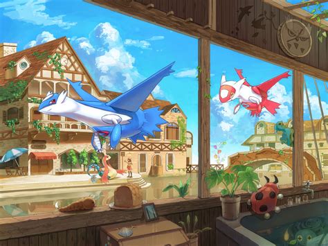Hd Wallpaper Pokémon Latias Pokémon Latios Pokémon Ledyba