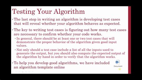 Lecture 5 Algorithms And Programs Youtube