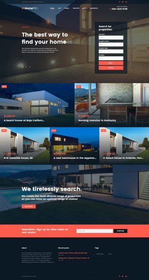 Real Estate Agency Template Responsive Website Template Zemez HTML