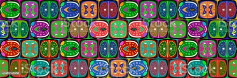 여러 가지 빛깔의 아프리카 패턴 그래픽 디자인 기하학적 모양 고화질 이미지 약간 질감이있는 벽지 일러스트레이션의 패치 워크 0