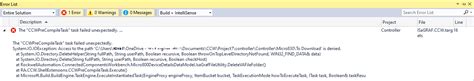 Connected Components Workbench Ccwprecompiletask Failed Unexpectedly Error When Building A Project