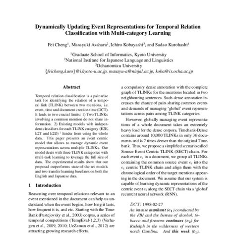 Dynamically Updating Event Representations For Temporal Relation