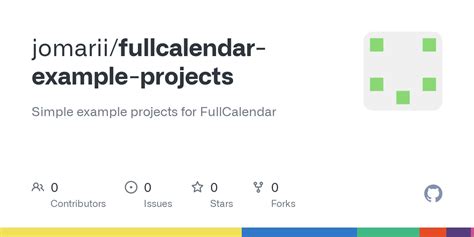 GitHub Jomarii Fullcalendar Example Projects Simple Example Projects