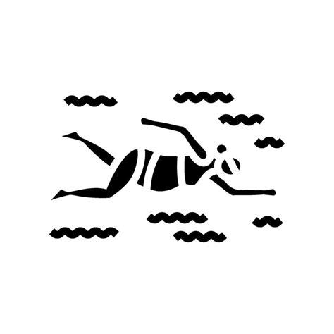 Swimming Pregnant Fitness Glyph Icon Illustration 50128310 Vector Art