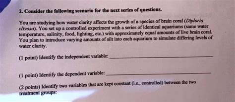 Solved Consider The Following Scenario For The Next Series Of