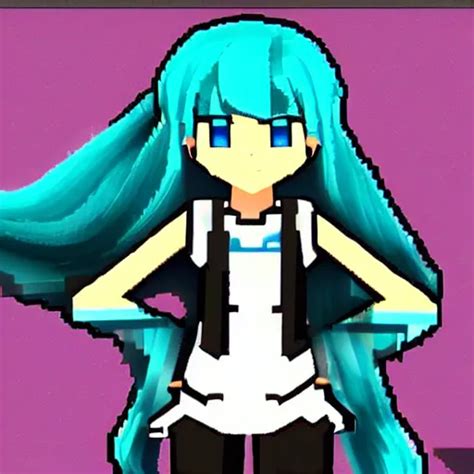 Minecraft Pixel Art Hatsune Miku