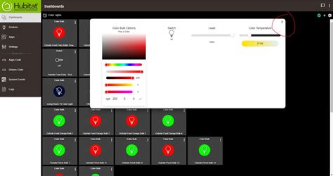 Color Bulb Menu In Dashboard Wont Close Get Help Hubitat