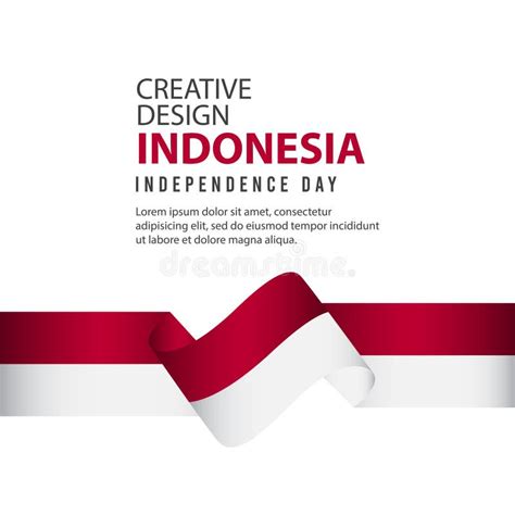Indonesia Independent Day Poster Creative Design Illustration Vector