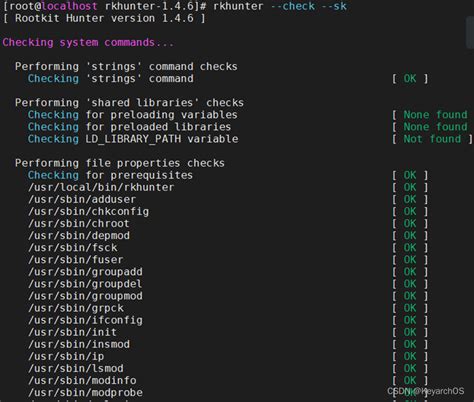 Kos系统rootkit恶意软件安全检测工具rootkit Hunter安装部署hunter环境检测 Csdn博客