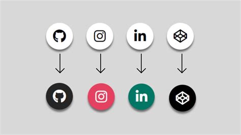 Social Icons On Hover Animation Effects Css Hover Effects Youtube