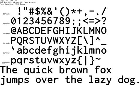 U8g2 Font Size
