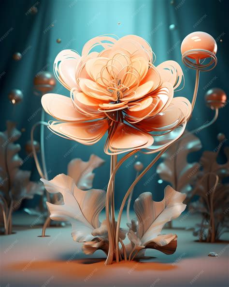 Free Photo View Of Beautiful 3d Flower