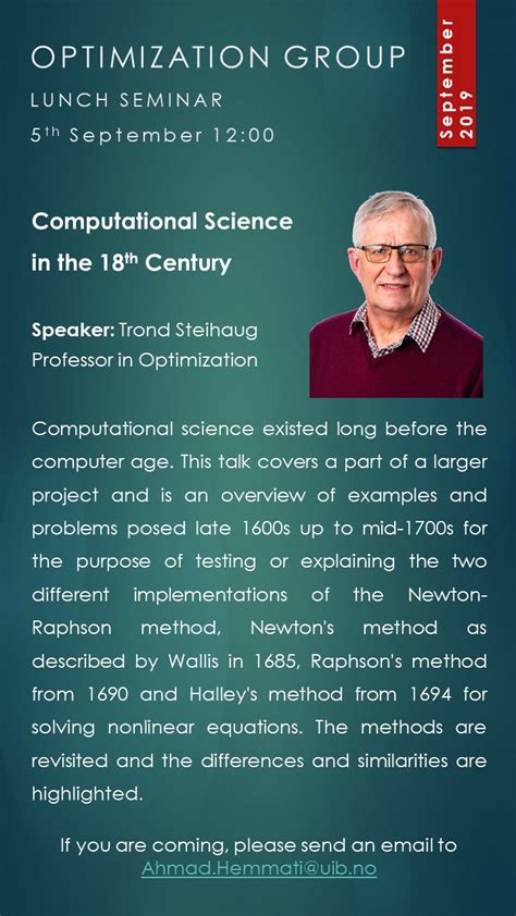 Computational Science In The 18th Century Center For Data Science Uib