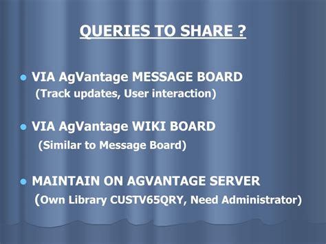 Ppt Agvantage Softwares Most Commonly Used Queries Lab Part 2