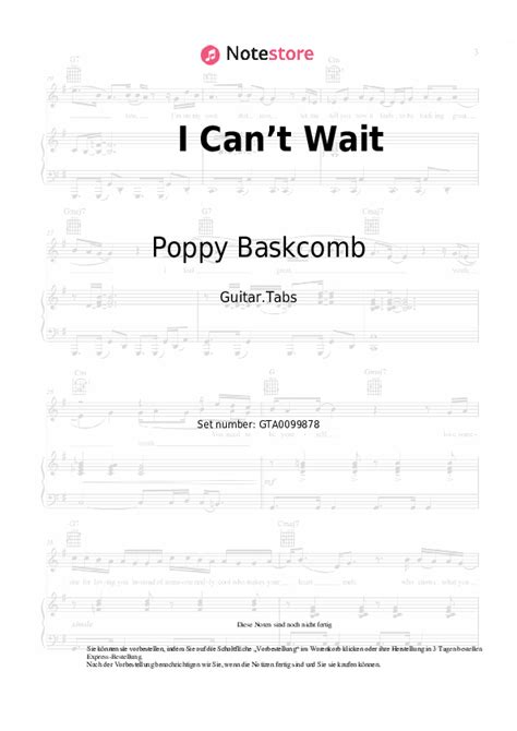 Tiësto Solardo Poppy Baskcomb I Cant Wait Akkorde Tabulatur für