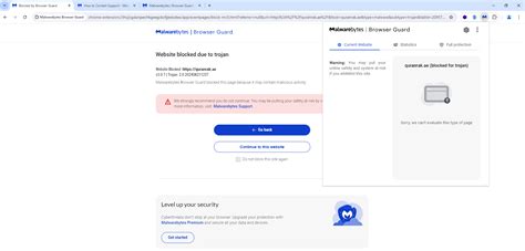 Malwarebytes Browser Guard Website Blocked Due To Trojan Chrome