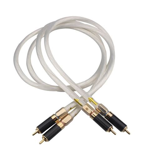Fever Audio Cable 5nocc Single Crystal Silver Hifi Rca Cables Carbon
