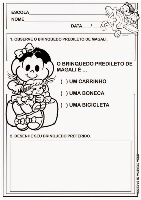 Atividades Educativas Dia Das Crianças 1º Ano ~ Estante Da Atividade