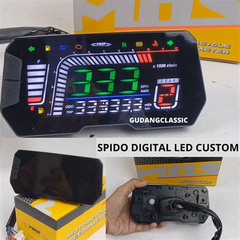 Jual Spido Speedometer Custom Kotak Digital Universal Japstyle