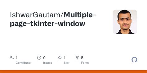 GitHub IshwarGautam Multiple Page Tkinter Window