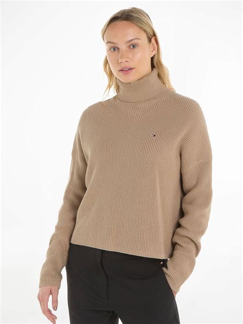 Tommy Hilfiger Damen Strickpullover In Beige Kaufen Engelhorn