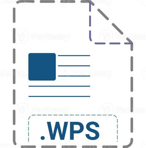 Wps File Icon Minsk Dashed Rounded Outline 57912706 Png