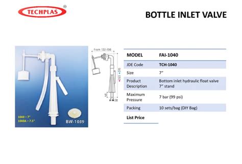 Techplas Bottom Inlet Hydraulic Float Valve Selangor Kl Ampang