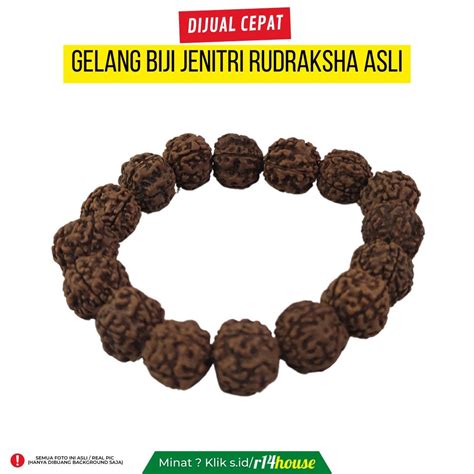 Gelang Biji Jenitri Rudraksha Asli Desain And Kerajinan Tangan Barang