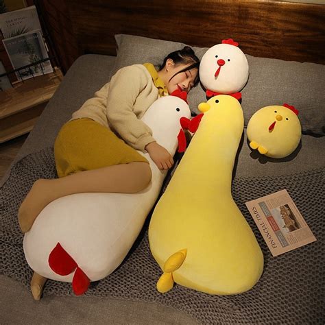 Chicken Plush Toys Cute Giant Realistic Stuffed Chickens