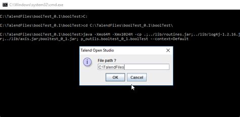 Can I Be Prompted For File Name In Talend Open Studio Standalone Job