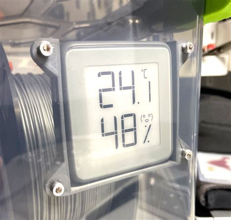 E Ink Thermometer Hygrometer Mount For Filament Box By Pep3design