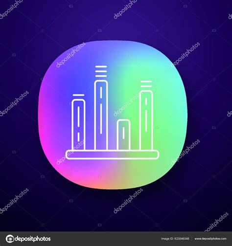 Bar Graph App Icon Diagram Line Graph Statistics Data Visualization Stock Vector By ©yayimages