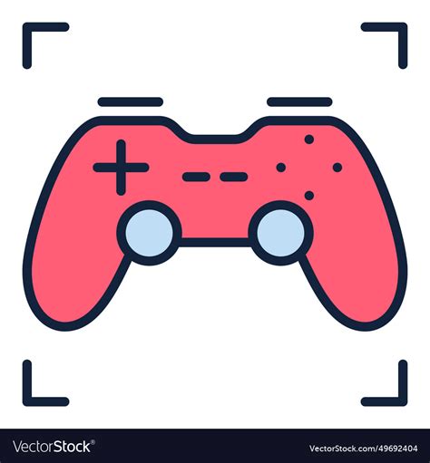 Red Video Game Controller Wireless Gamepad Vector Image
