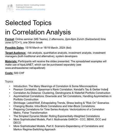 Andreas Steiner On Linkedin Correlations Are An Interesting Topic For Many Reasons And I Was
