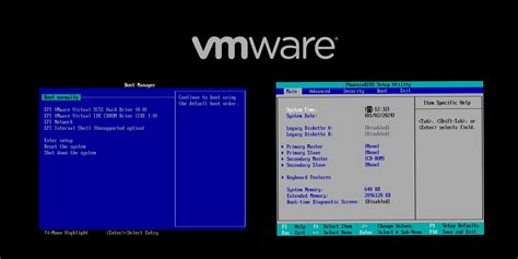 Выбор режима uefi или bios в vmware workstation 17 player notby