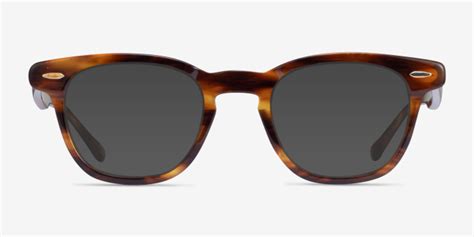 Ray Ban Rb5398 Hawkeye Square Striped Tortoise Frame Eyeglasses