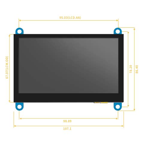 Tft Lcd 디스플레이 Tn Ips 정전식 터치 스크린 라즈베리 파이 4 파이 3 B 용 480x272 800x480 하이 픽셀 디스플레이 43 인치