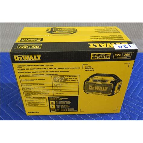 DeWalt DCR010 Jobsite Bluetooth Speaker New in Box (Tool Only) - Oahu ...