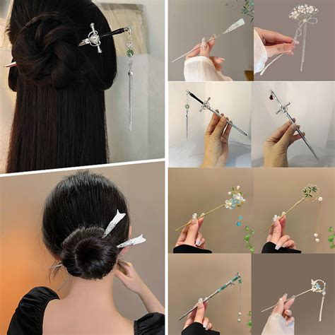 Estilo Chinês Antigo Elegante Borboleta Borla Vara De Cabelo Para