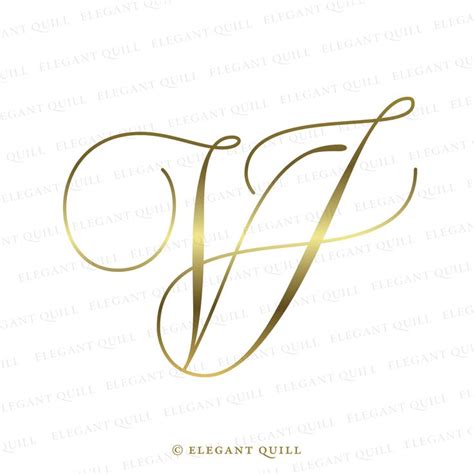 Calligraphy Logo Jv Initials Calligraphy Logo Initials Wedding Initials
