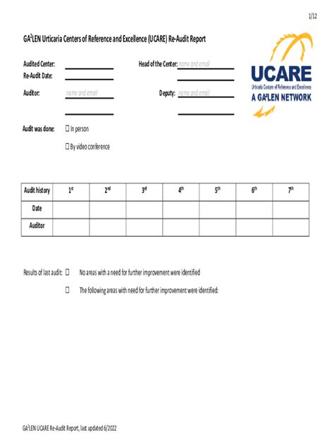 Fillable Online Urticaria Centers Of Reference And Excellence Ucare