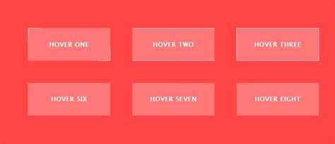 鼠标hover悬浮于div图层展示不同动画效果的css3按钮样式代码 100素材网